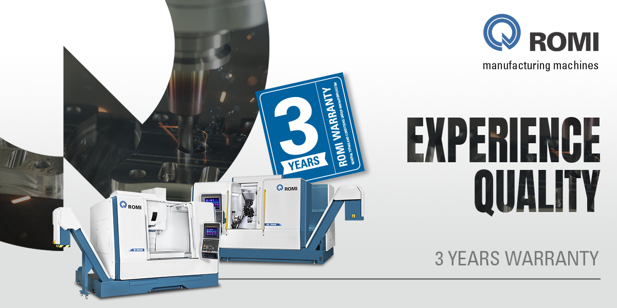 Experience Quality with 3 years warranty - Romi Machines UK